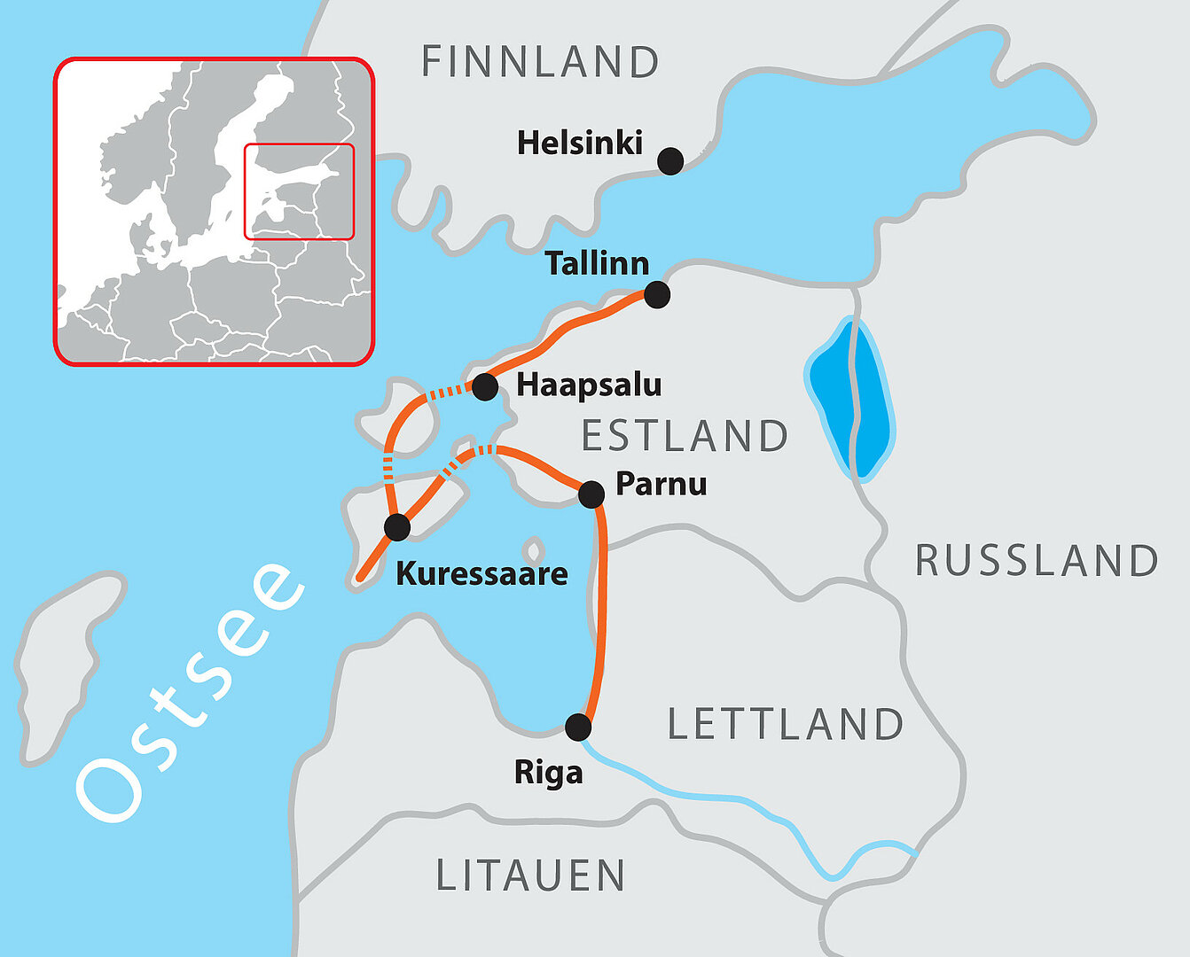 RIGA - ESTNISCHE INSEL - TALLINN